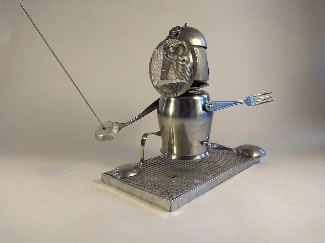 Recycled Art Upcycled Metal Art Robot Sculpture Junk Art - Etsy