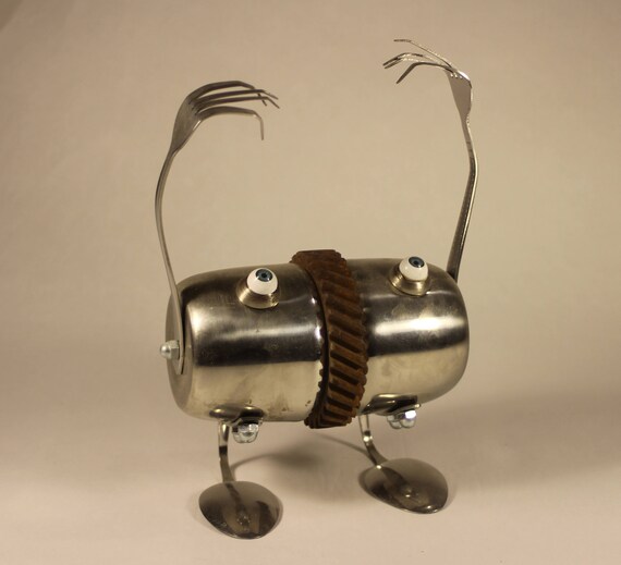 Recycled Art Metal Sculpture Art Stainless Steel Recycled - Etsy