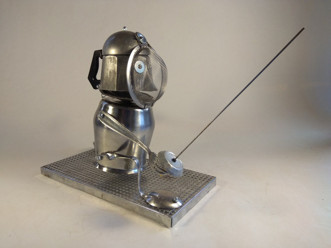 Recycled Art Upcycled Metal Art Robot Sculpture Junk Art - Etsy