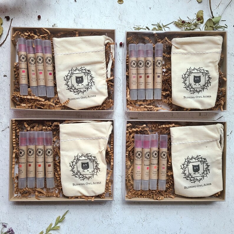 Organic Lipstick Gift Set: Nontoxic Nourishing Lip & Cheek Color - Etsy