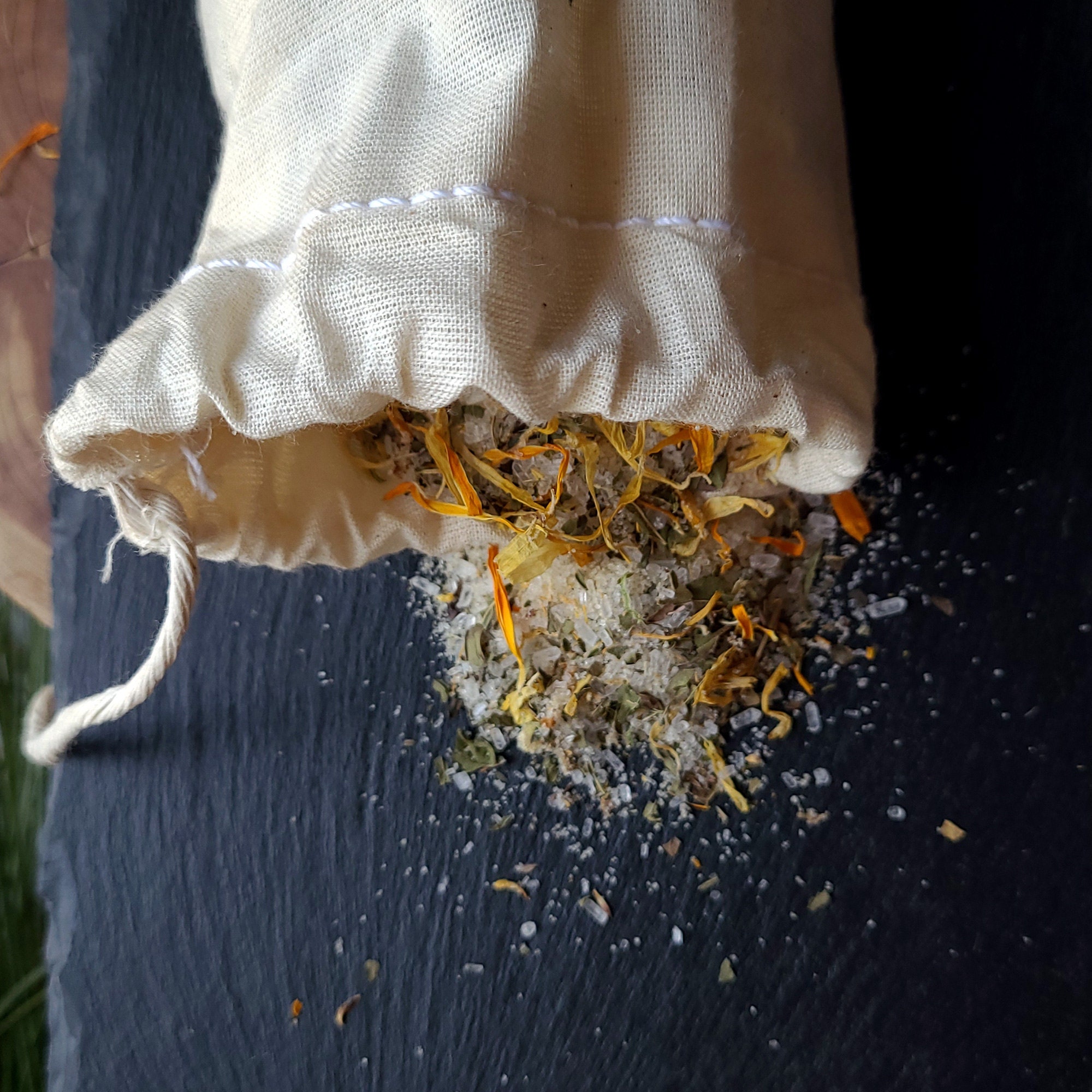 Herbal Foot Spa Gift Set: Calendula Mint Foot Soak, Balm & Pumice - Etsy