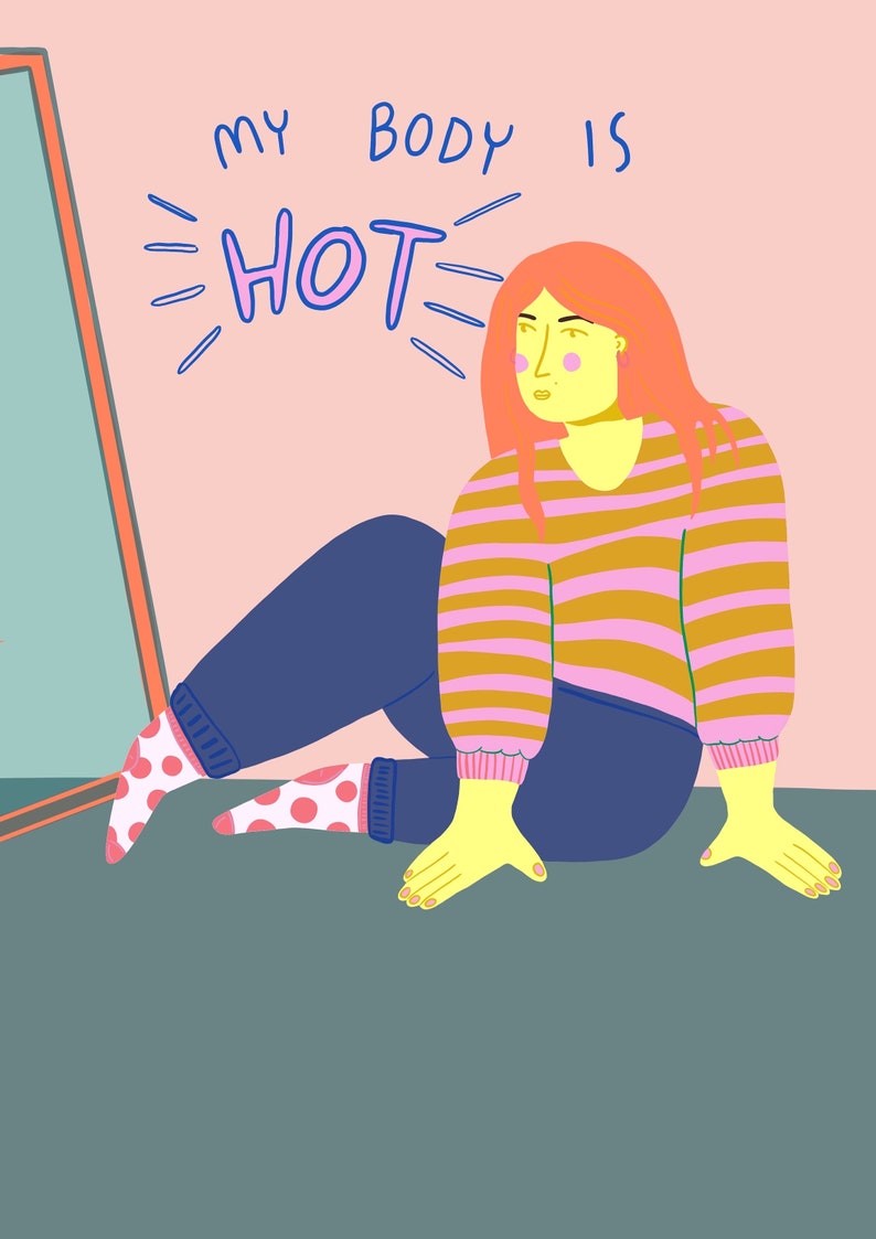 My Body is Hot Digital Print - Etsy