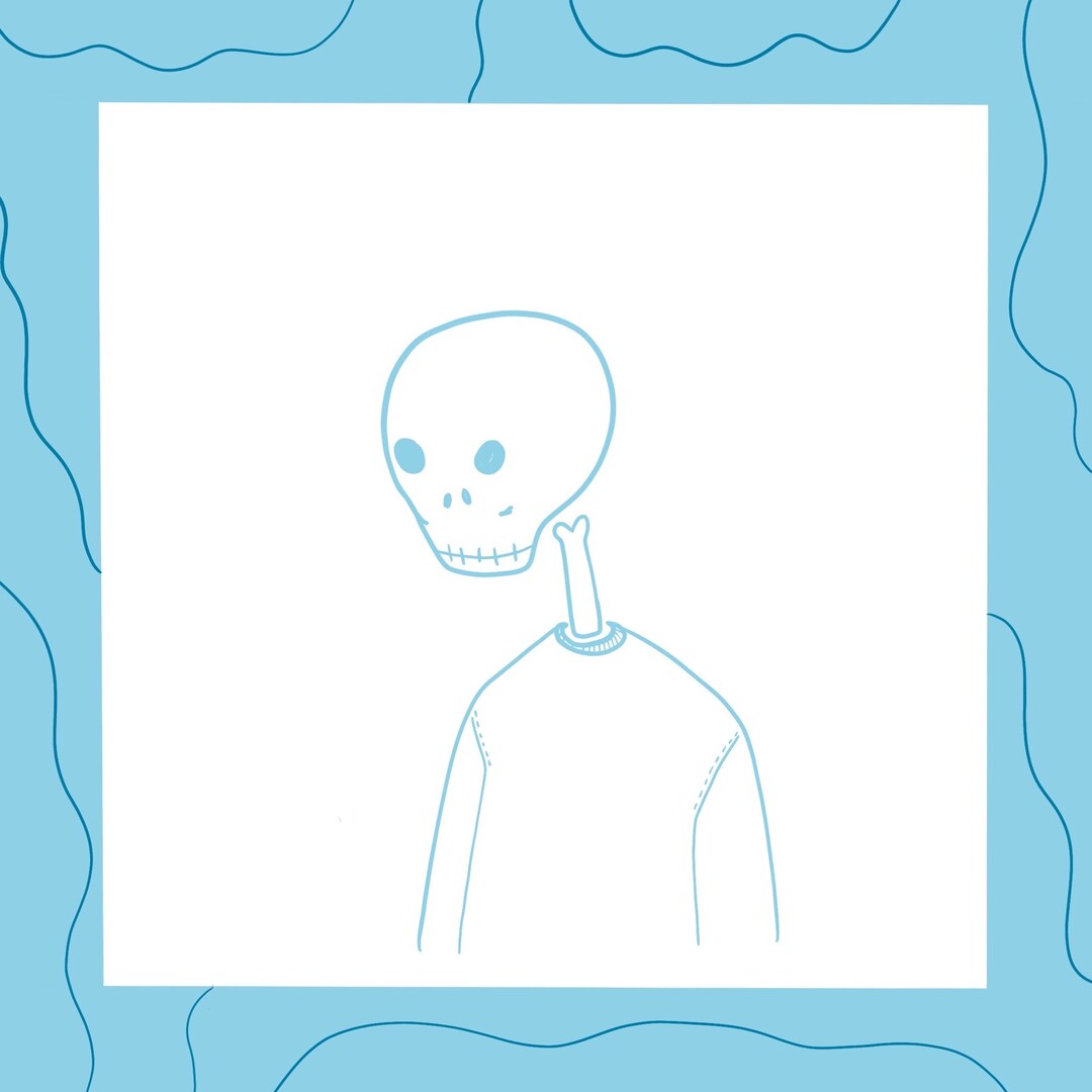 Skully Feels Blue Digital Print - Etsy