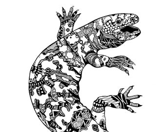 Gila Monster Print - Etsy