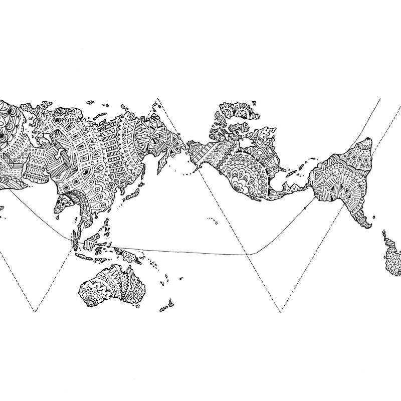 The Authagraph World Map - Etsy