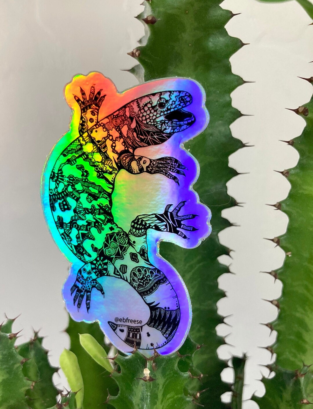 Holographic Gila Monster Sticker, Wildlife Art, Intricate Design ...