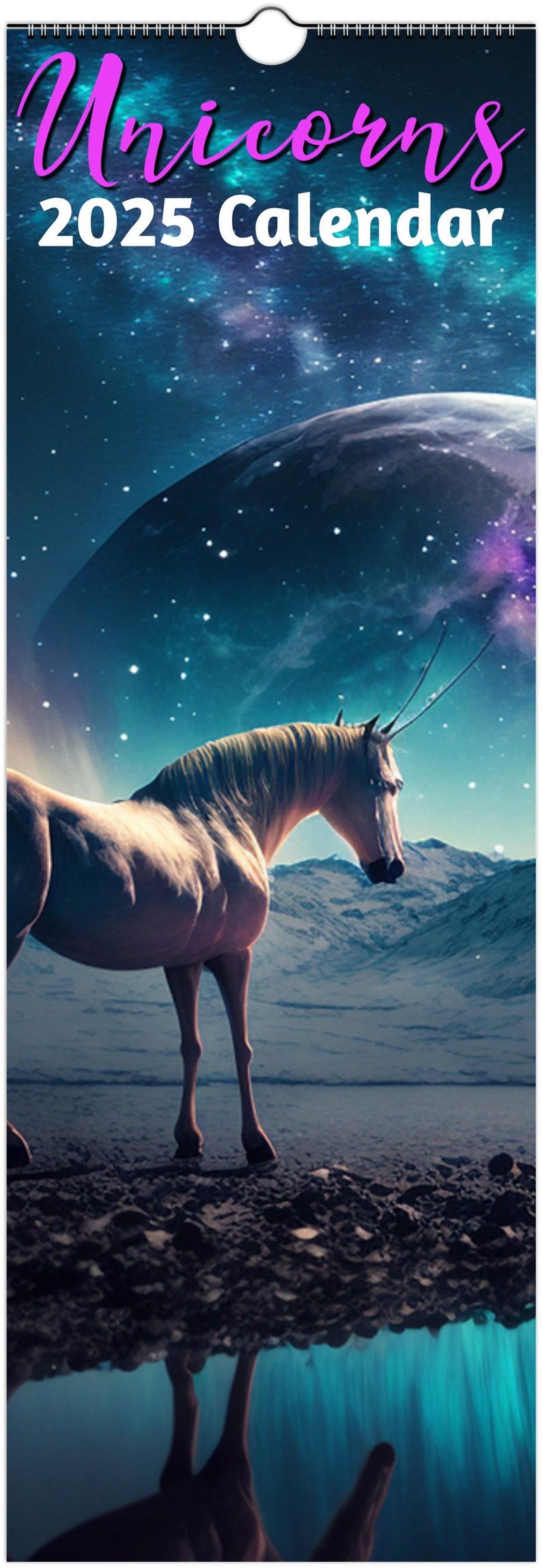 Unicorn Calendar 2026 Vibrant Colourful Unicorns With Moons Stars ...