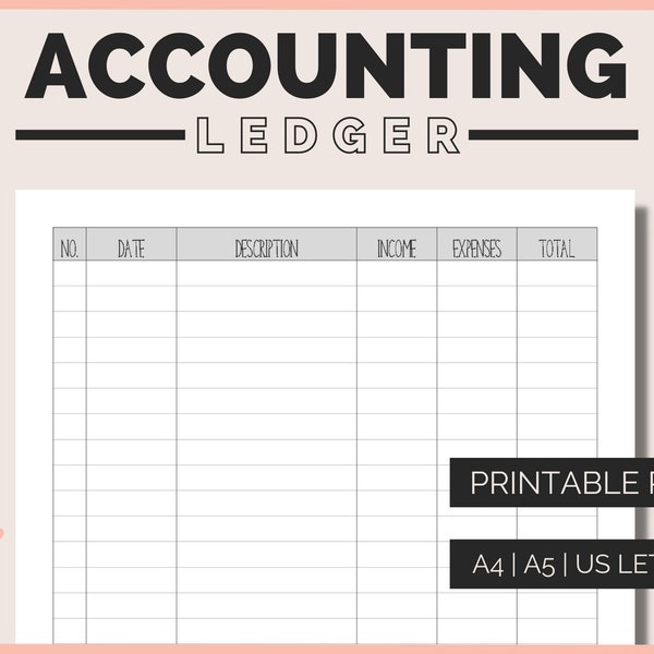 Accounting Ledger - Etsy