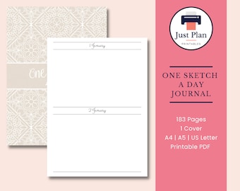 Printable PDF One Line A Day 5 Year Memory Journal | 366 Pages Book to ...