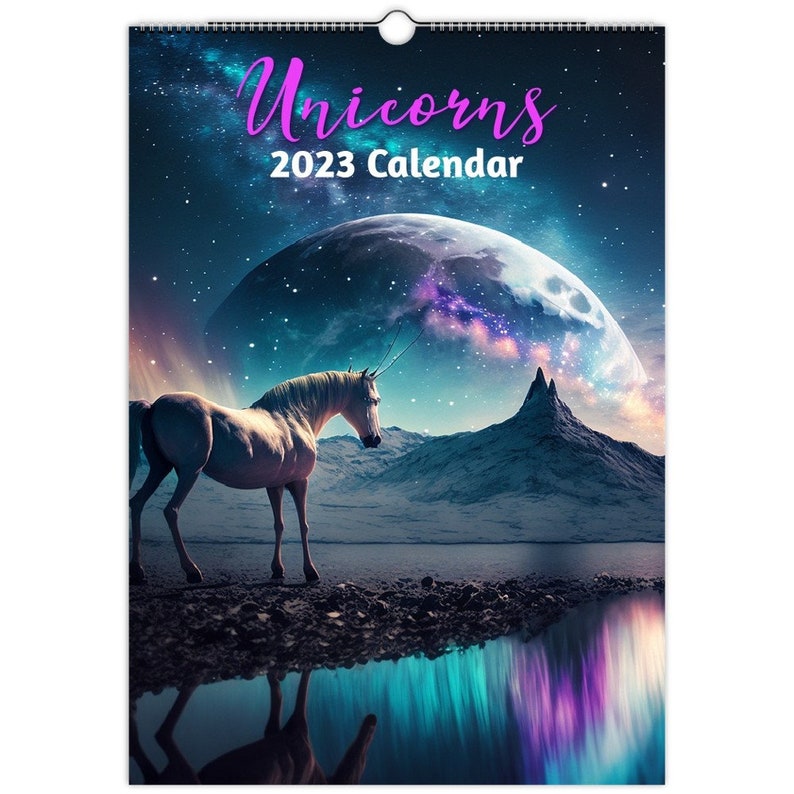 Unicorn Calendar 2024 Vibrant Colourful Unicorns With Moons - Etsy