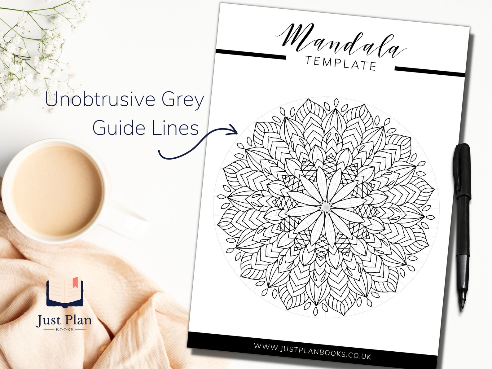 Blank Mandala Template Printable PDF Circle Grid Drawing Stencil Easy ...