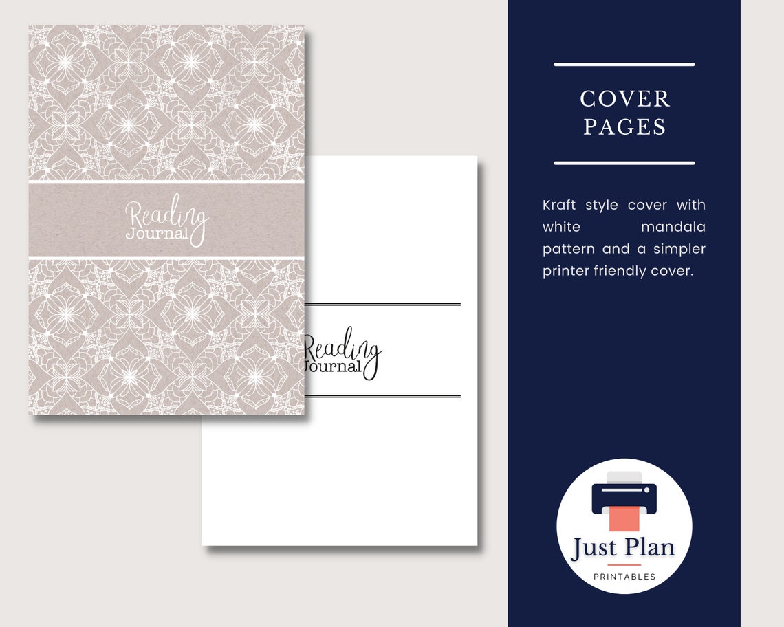 Printable PDF Reading Log Journal Planner Plan Track & - Etsy