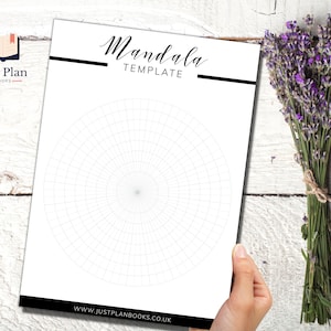 Blank Mandala Template Printable PDF Circle Grid Drawing Stencil Easy ...