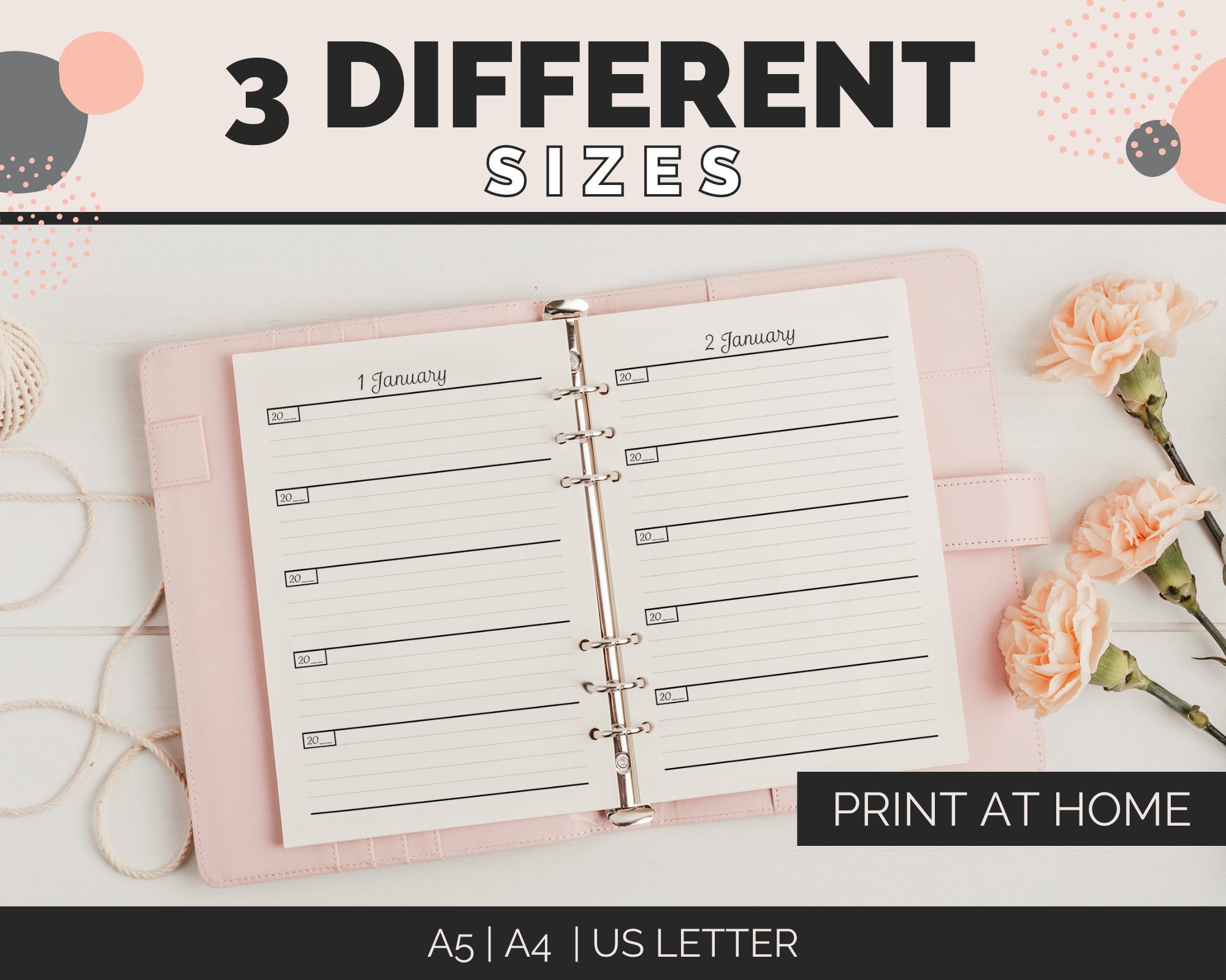 Printable PDF One Line A Day 5 Year Memory Journal | 366 Pages Book to ...