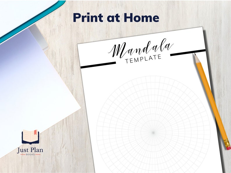 Blank Mandala Template Printable PDF Circle Grid Drawing Stencil Easy ...