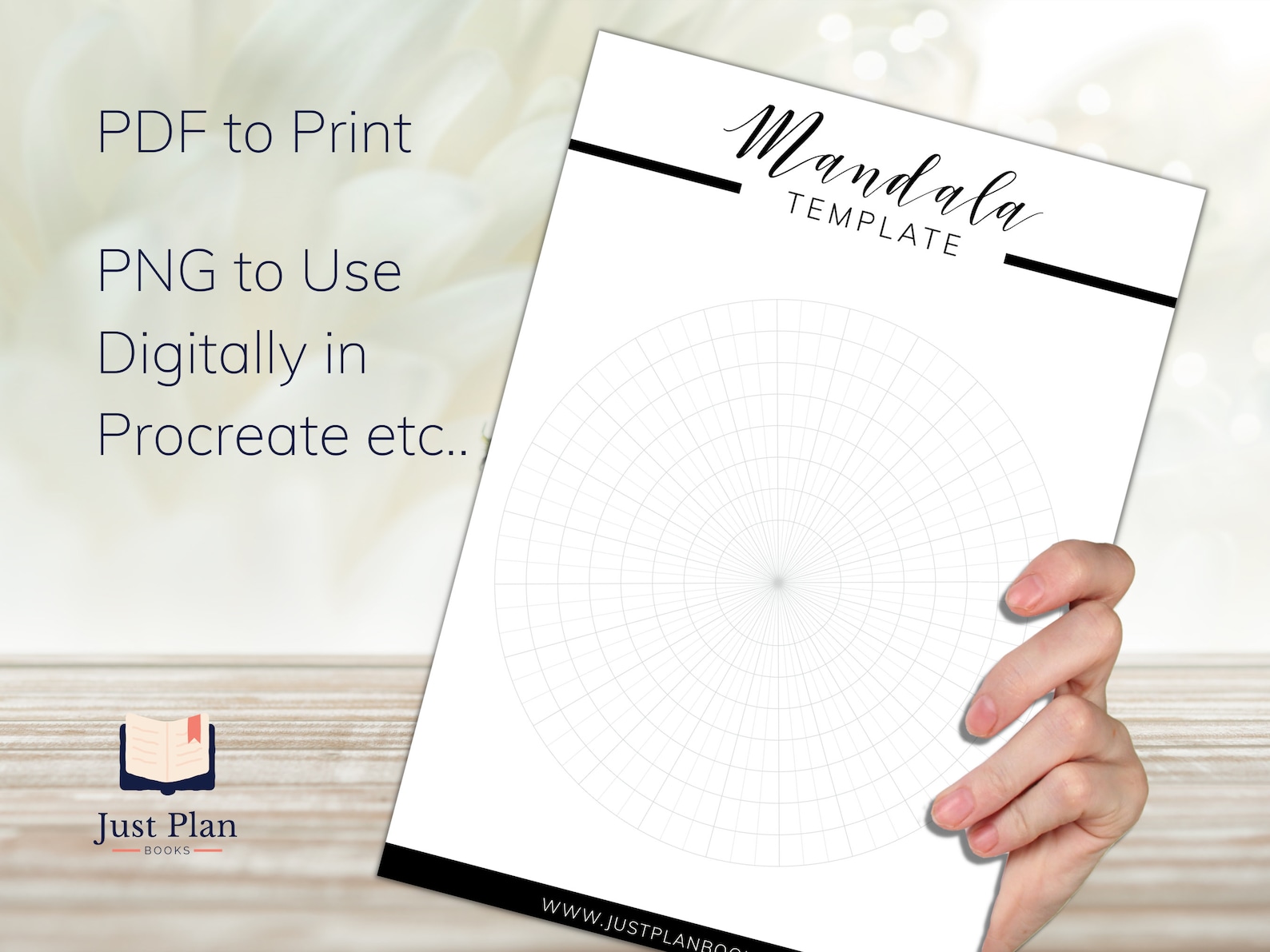 Blank Mandala Template Printable PDF Circle Grid Drawing Stencil Easy ...