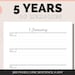 Printable PDF One Line A Day 5 Year Memory Journal 366 Pages Book to ...