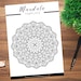Blank Mandala Template Printable PDF Circle Grid Drawing Stencil Easy ...