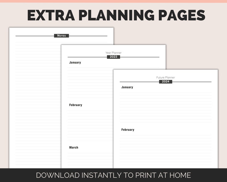 Printable Academic Planner Bundle Week to View on 2 Pages - Etsy