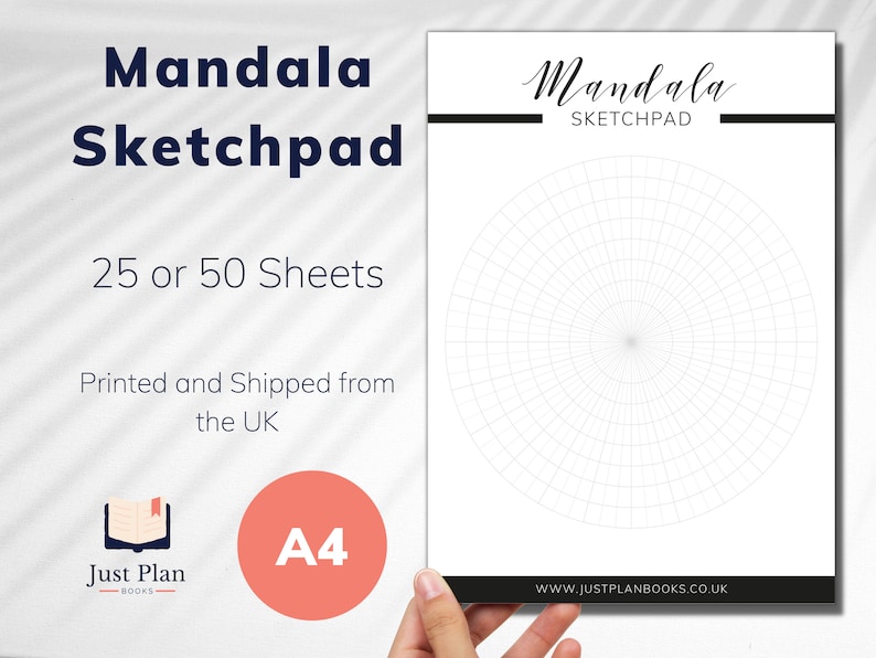 Mandala Drawing Template Blank Grid Notepad Sketchpad - Etsy