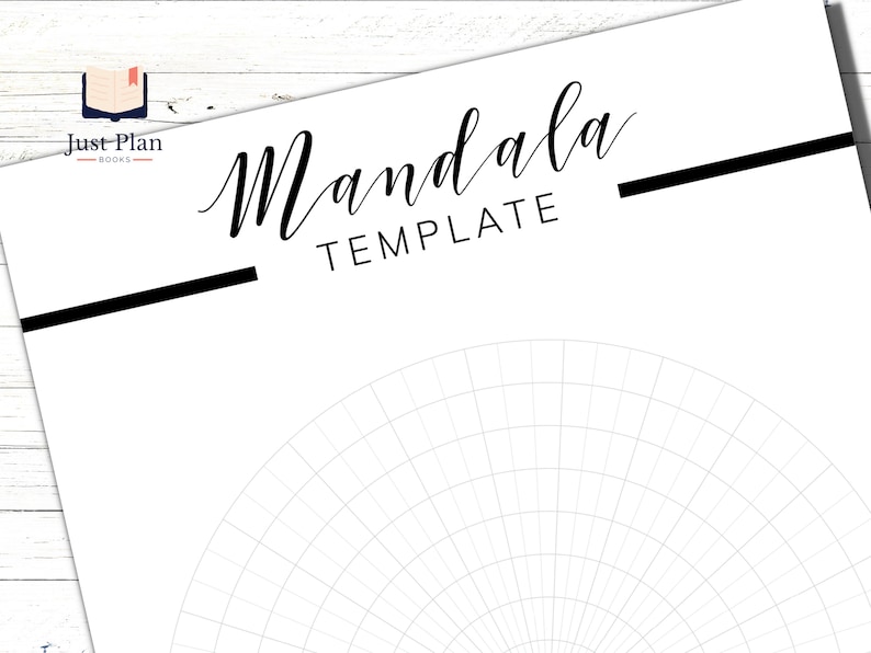 Blank Mandala Template Printable PDF Circle Grid Drawing Stencil Easy ...
