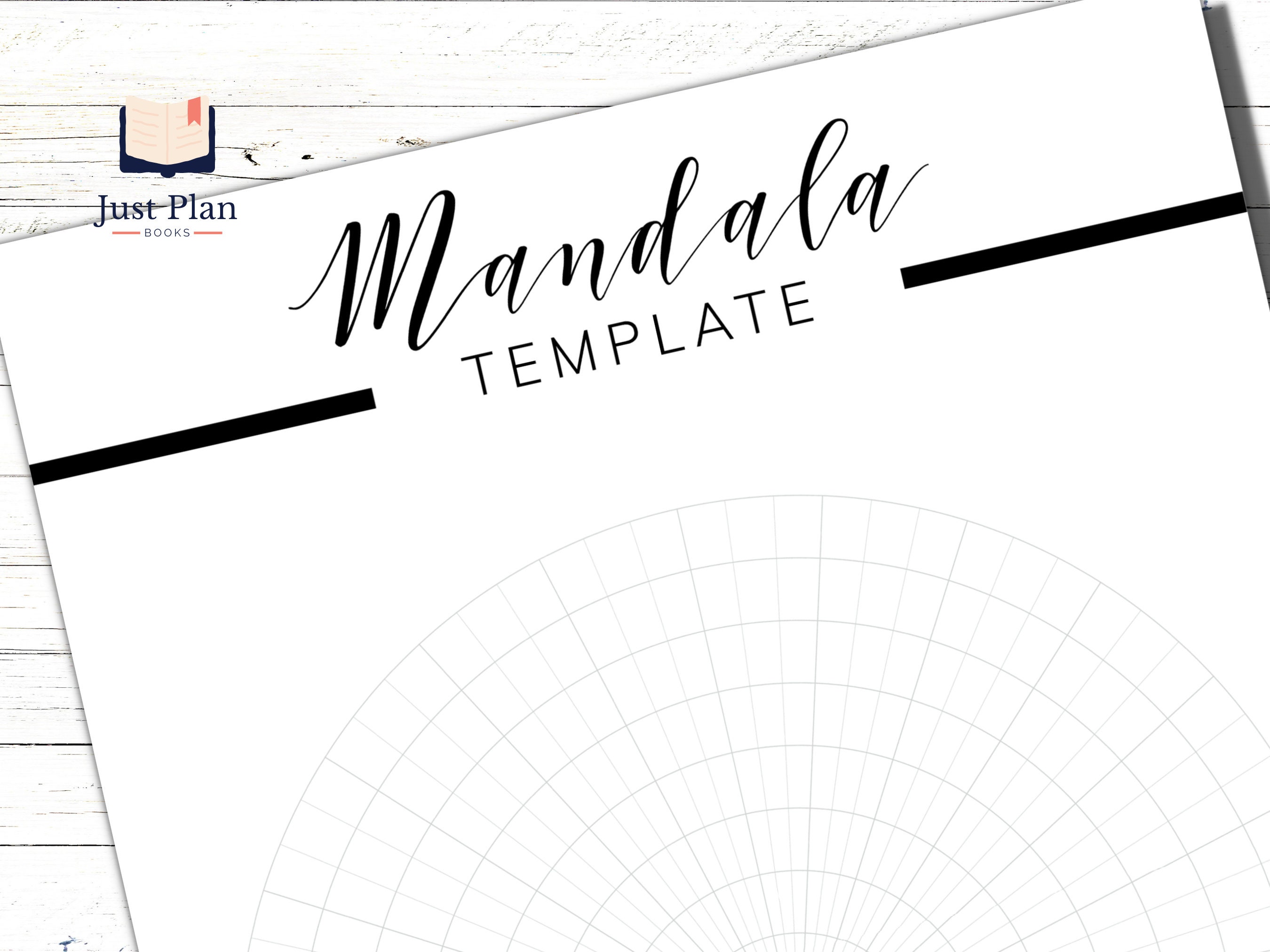 Blank Mandala Template Printable PDF Circle Grid Drawing Stencil Easy ...
