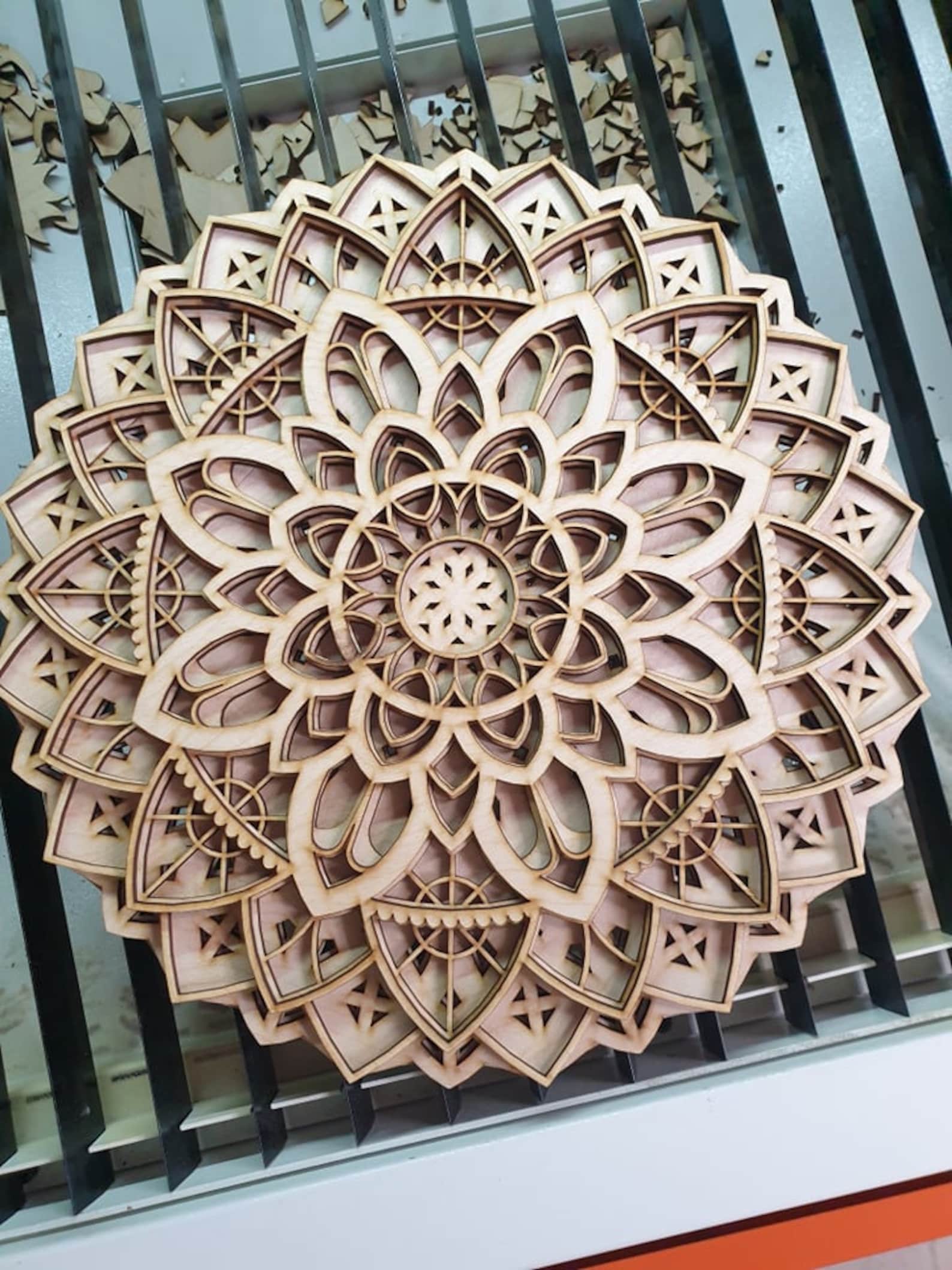 Mandala Wooden Walldecor / 4 Layers / From 4 Mm Thick Plywood - Etsy