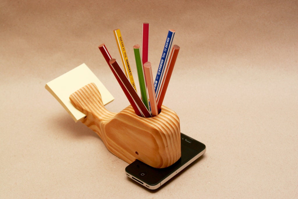 IPhone Mobile Phone Holder whale / Pine Wood Funny Mobile Phone Stand ...