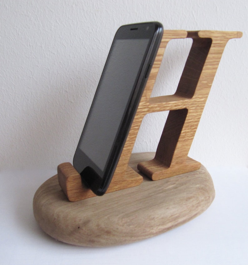 H Letter Wooden Mobile Stand/ Wooden Mobile Holder - Etsy