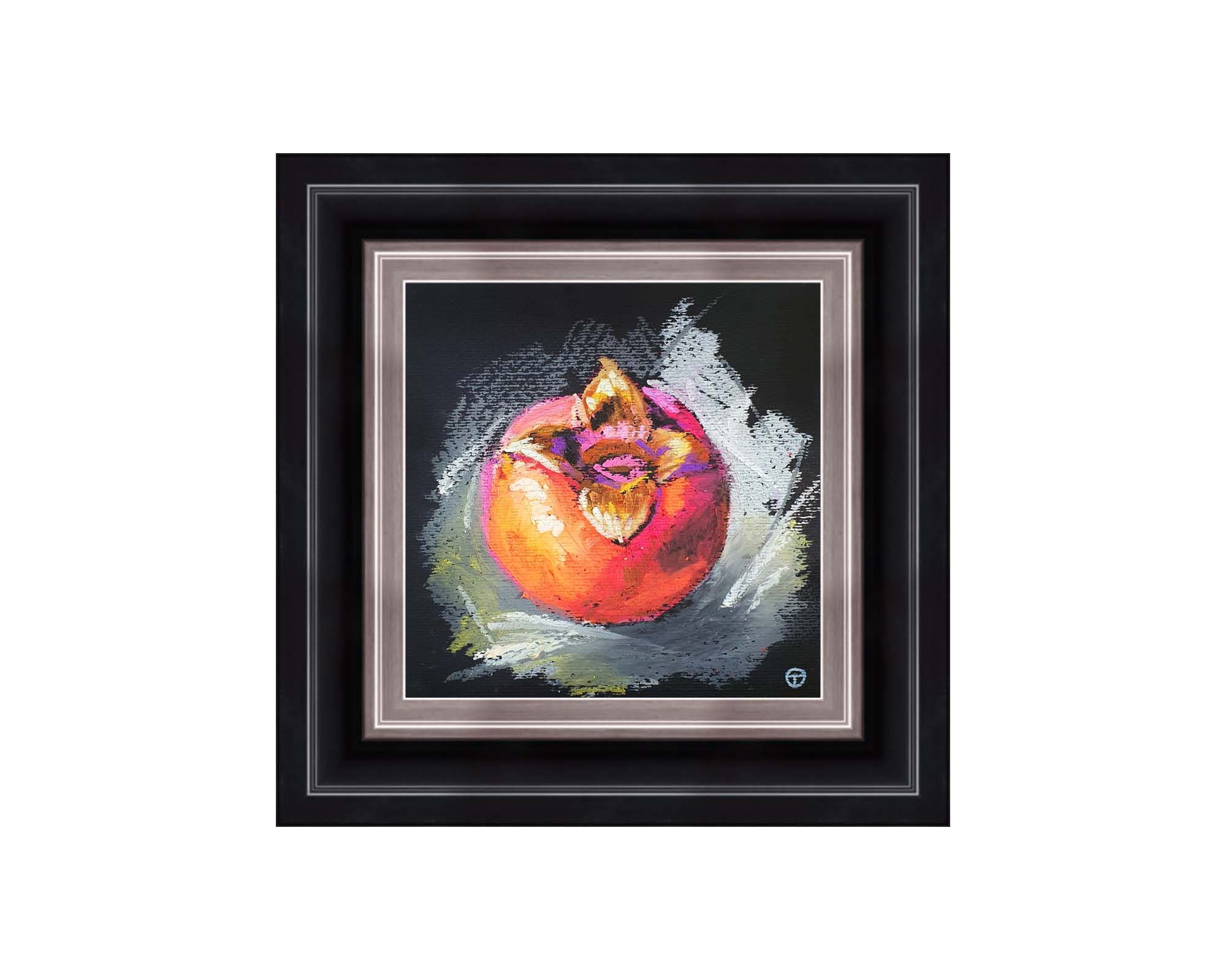 Drawing & Illustration Pastel Persimmon Original Oil Pastel Painting ...