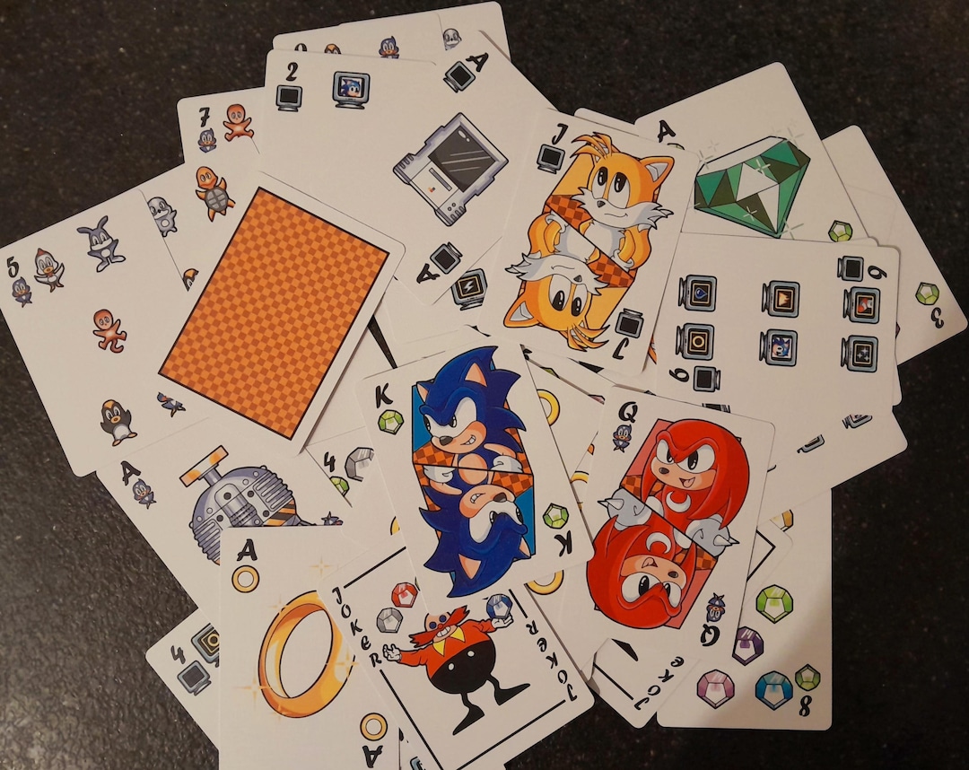 Sonic Playing Cards FREE SHIPPING - Etsy
