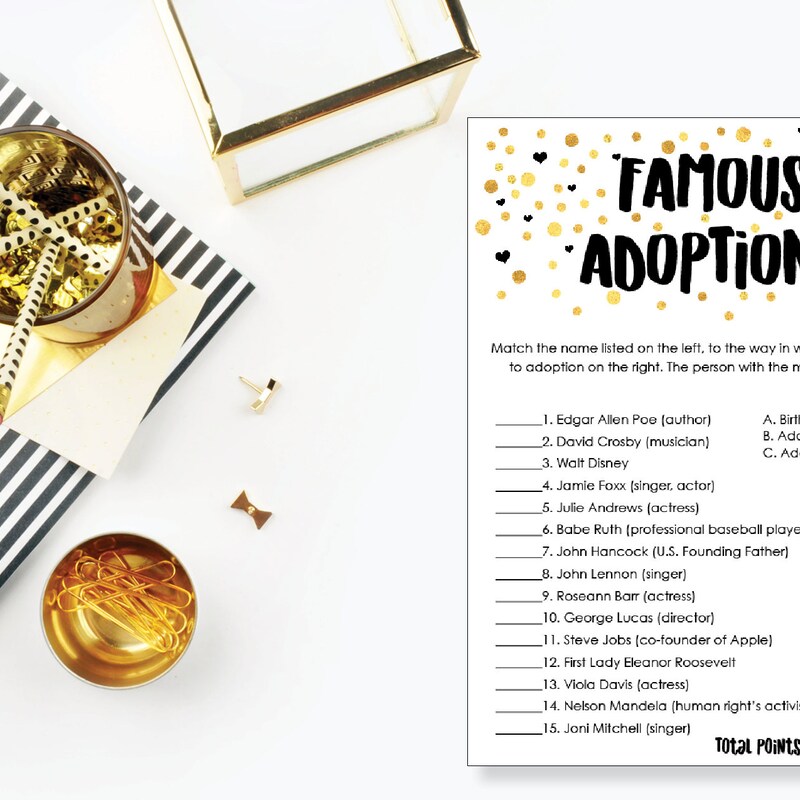 Adoption Shower Game - Etsy
