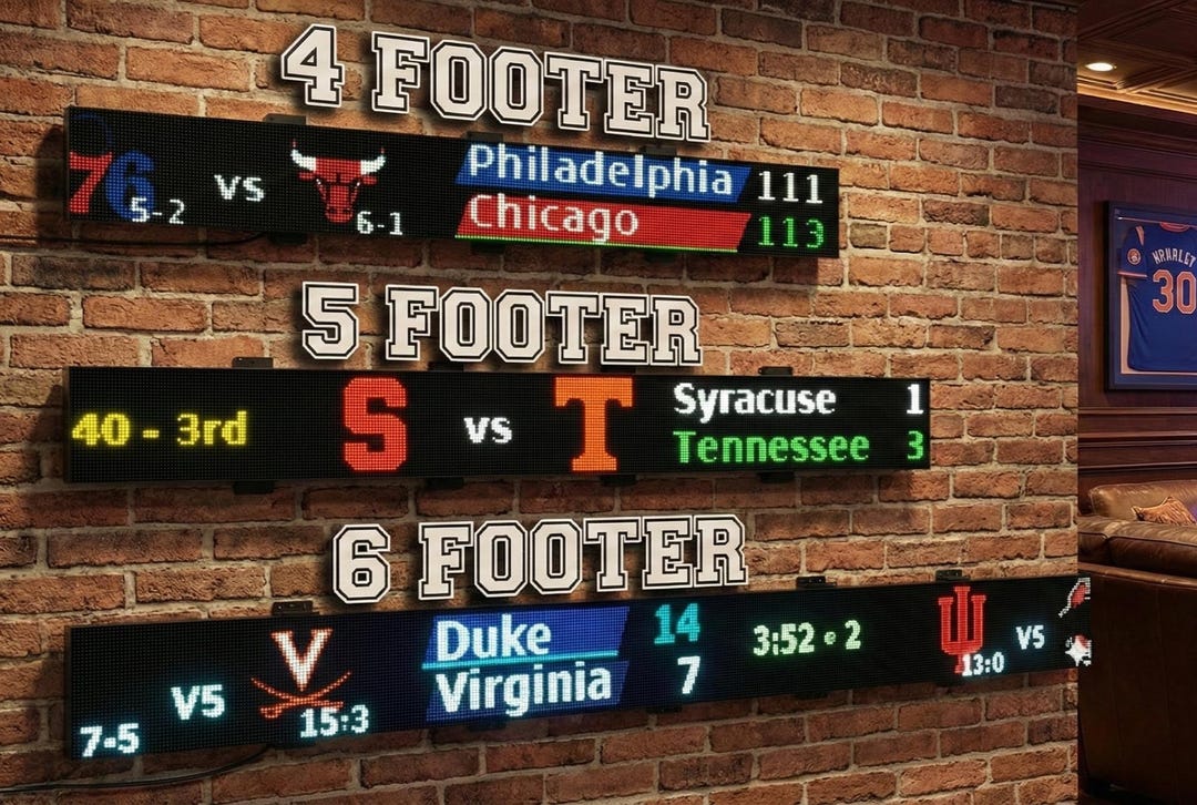 LED Sports Wall Ticker (customizable + Additional Features) - Etsy