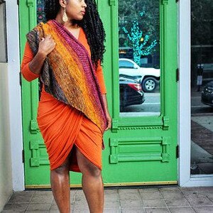 Luna Fade Tunisian Crochet Shawl Pattern, DK Yarn Wrap for Advanced ...