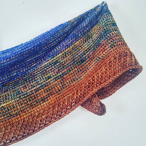 Luna Fade Tunisian Crochet Shawl Pattern, DK Yarn Wrap for Advanced ...