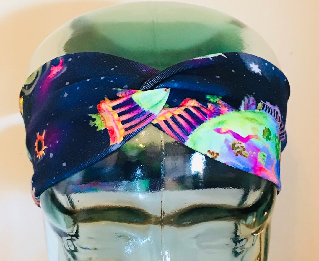 Space Headband Spaceman Planets Hair Accessory Galaxy Headband Workout ...