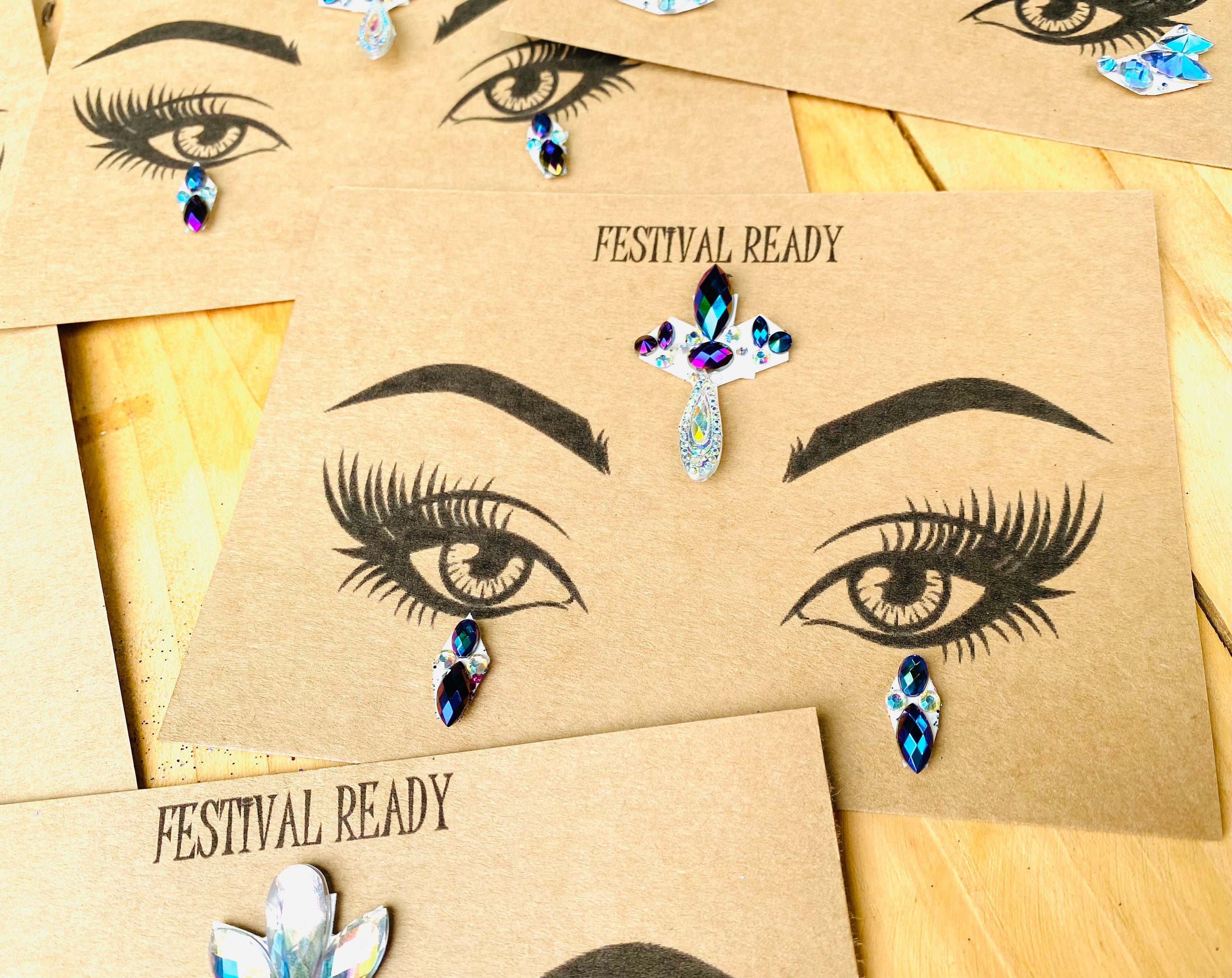 Diamonte Face Gems | Party Face Stickers | Festival Make up | Ready to ...