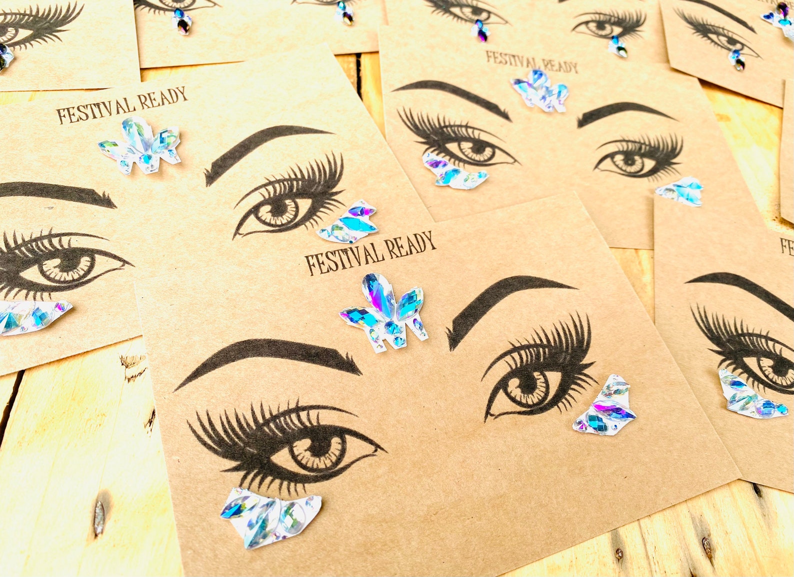 Diamonte Face Gems | Party Face Stickers | Festival Make up | Ready to ...