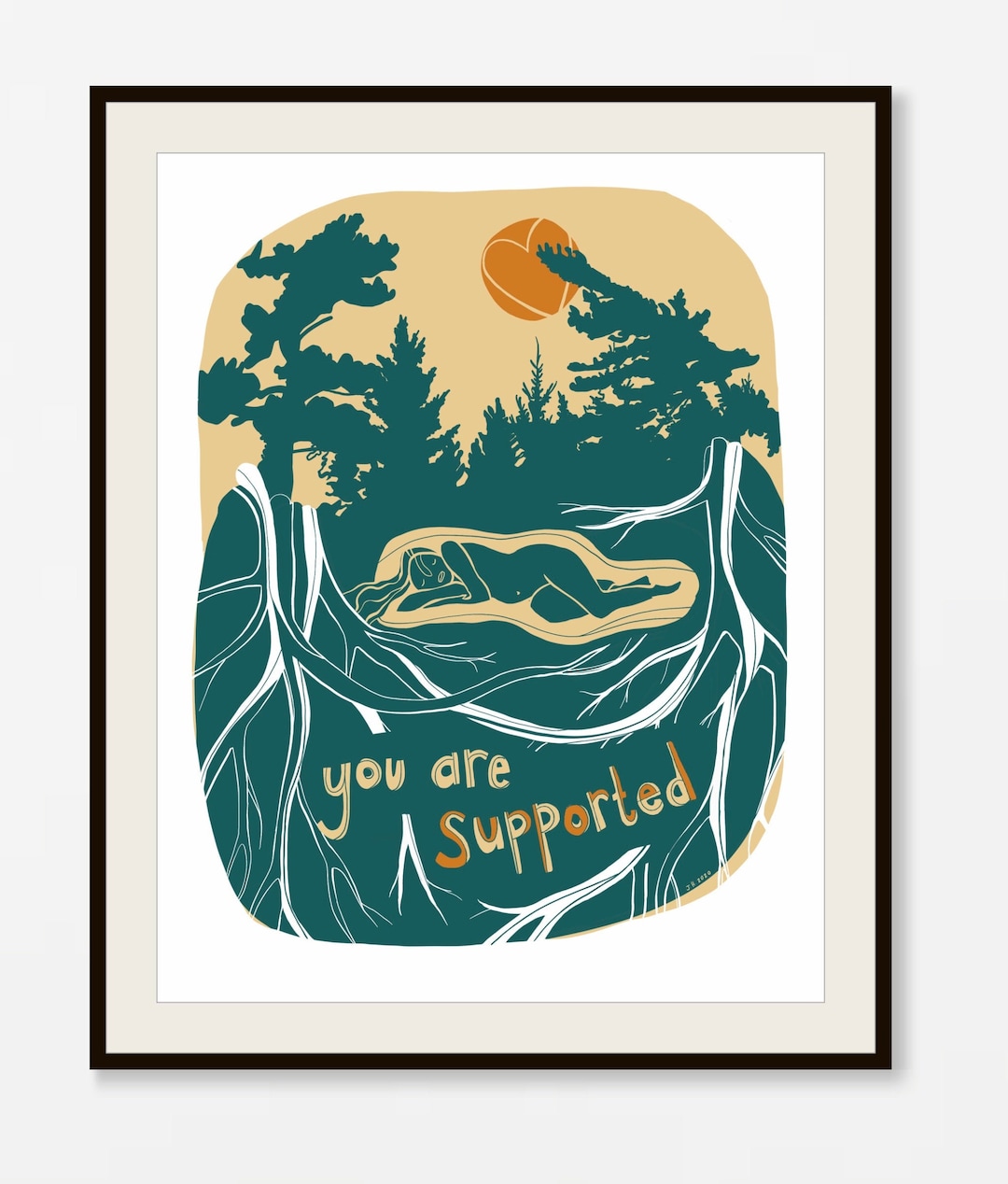 You Are Supported — Fine Art Print (woman Lying Amongst the Trees and ...