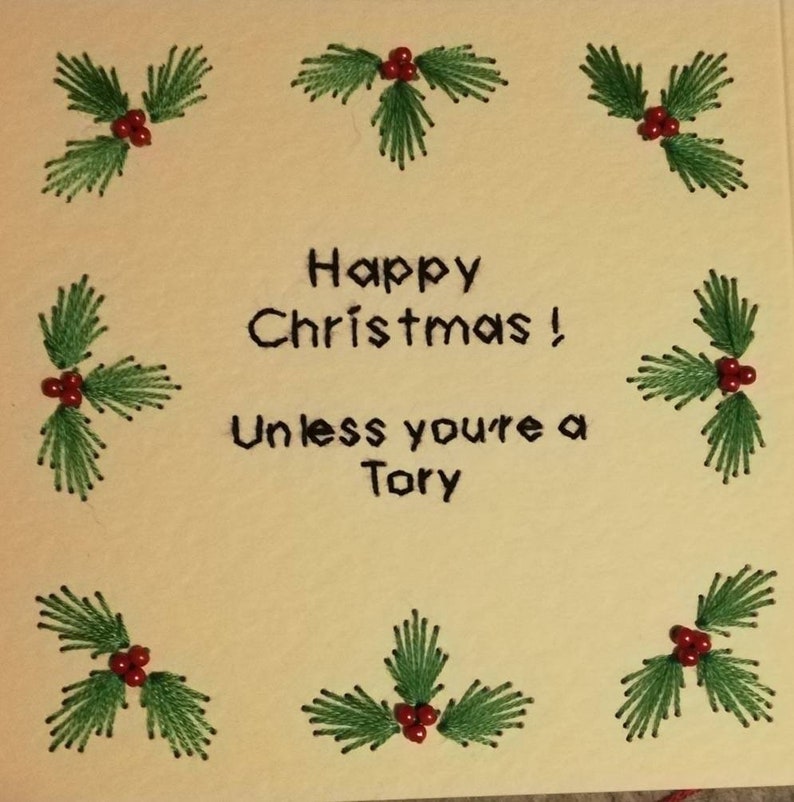 Tory Christmas, Brexit, Politics, Political, Xmas, Handmade, Handsewn ...