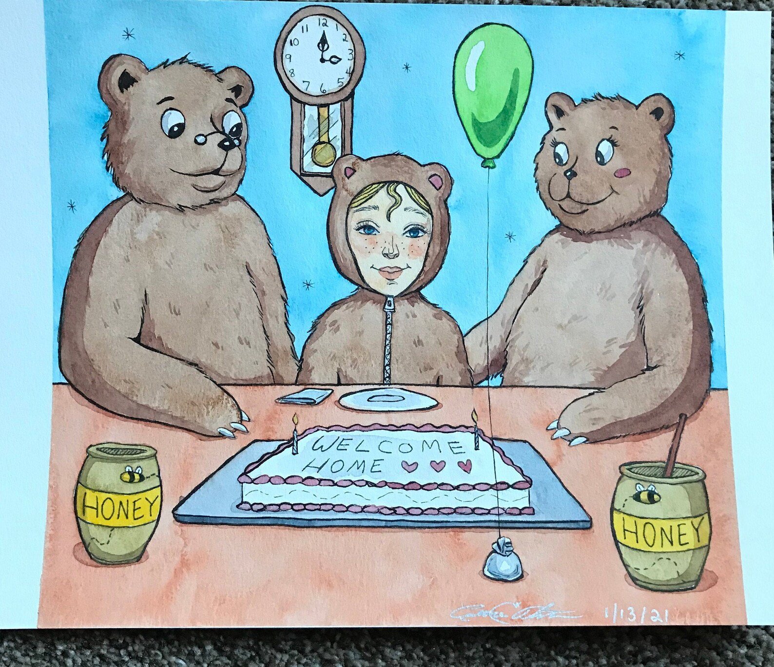 Goldilocks - Original Watercolor Painting| Fairytale Art - Etsy