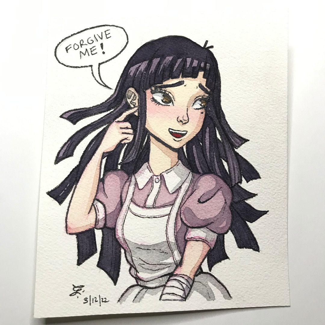 Mikan - Small Original Watercolor Painting | Anime Fan Art - Etsy