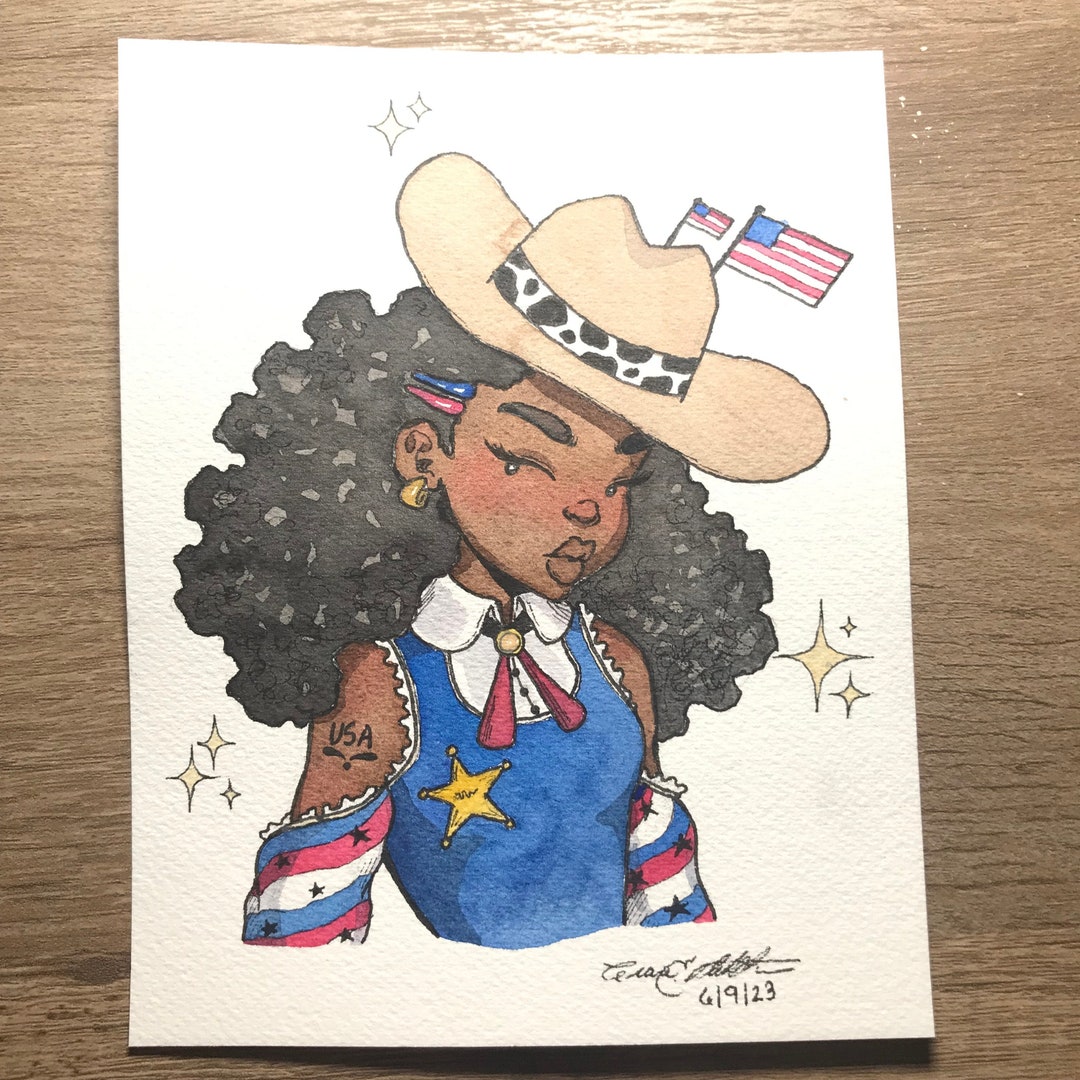 National Anthem - Original Watercolor Painting on Paper, Small Painting ...
