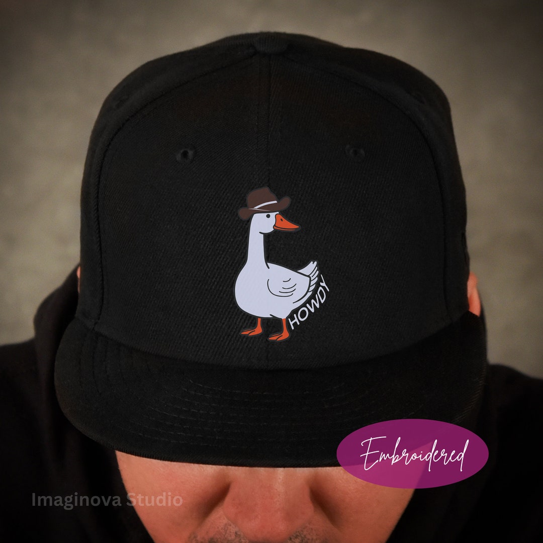 Howdy Goose Baseball Cap, Fun Dad Hat, Western Silly Goose Design ...
