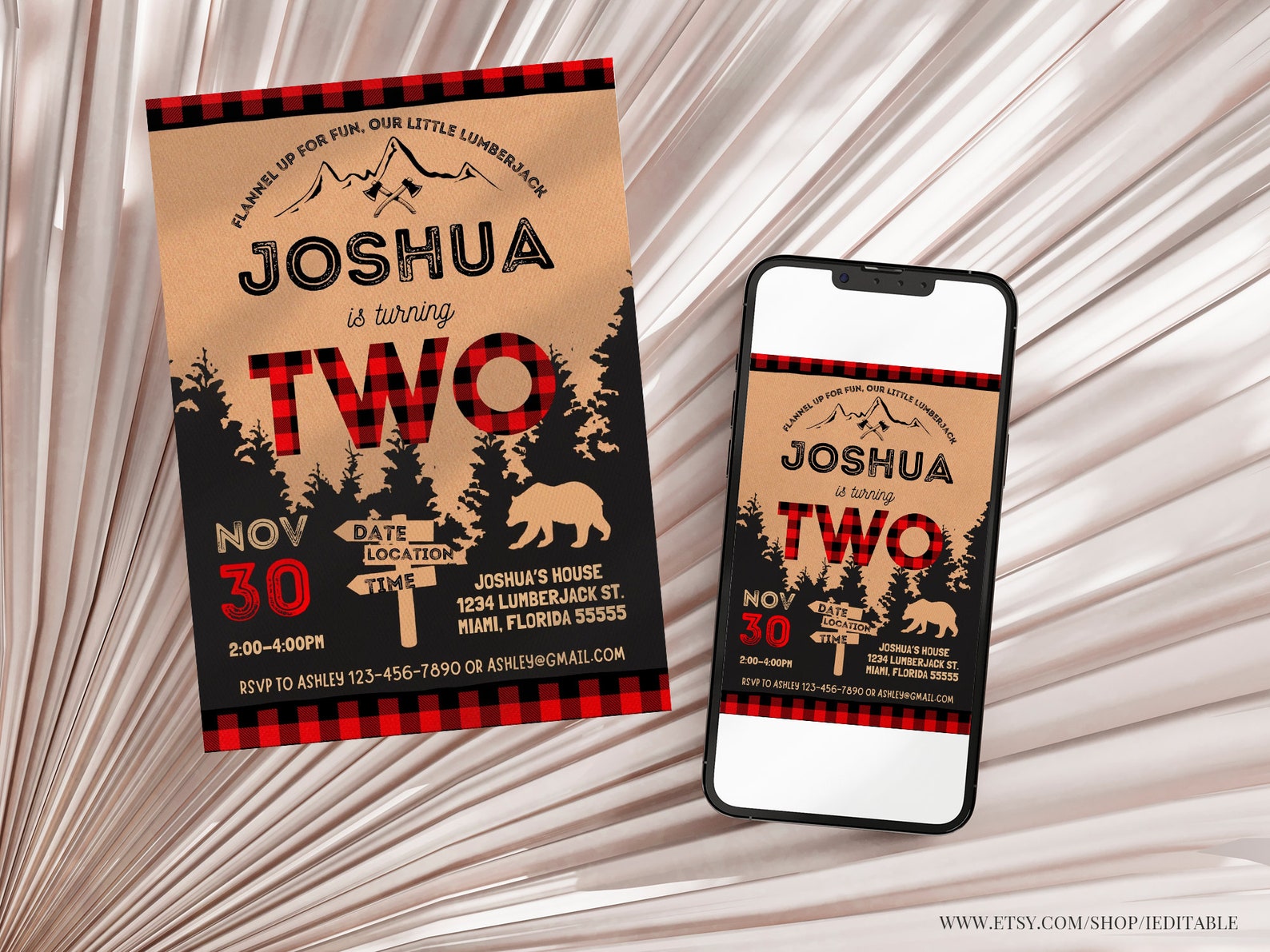 LUMBERJACK INVITATION Editable Lumberjack Birthday Invitr Lumber Jack ...