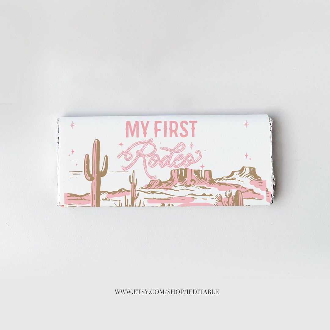My First Rodeo Candy Bar Wrapper Chocolate Bar Wrappers Cowboy Party ...