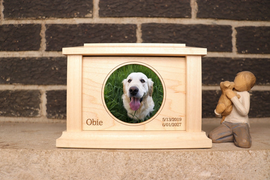 Dog Urn, Wooden Pet Urn, Pet Urns for Dogs, Dog Ashes Box, Pet Urns - Etsy