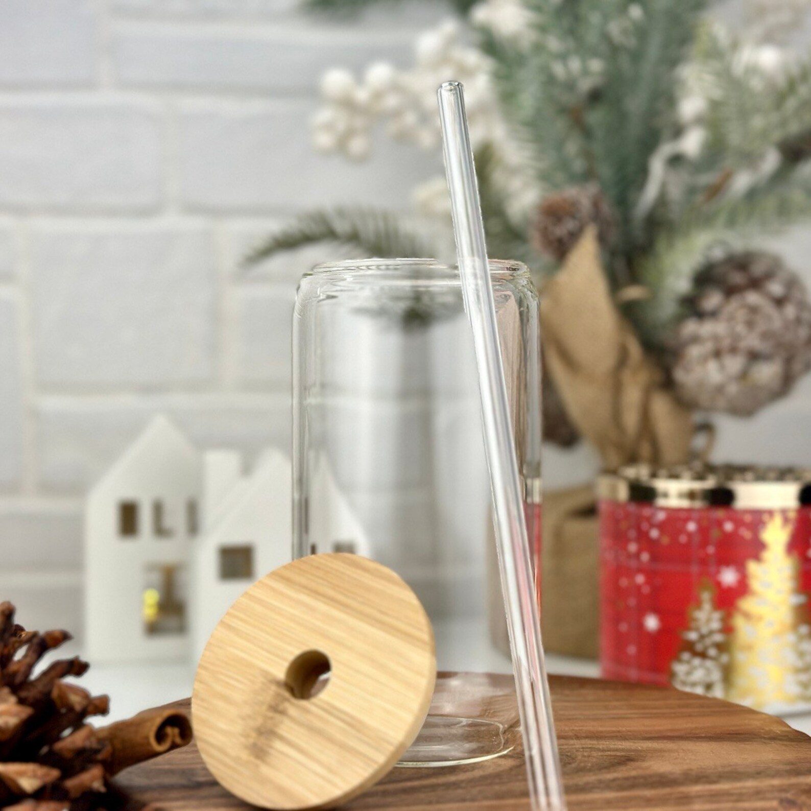 Personalized Christmas Tree Glass Cup Libbey Christmas - Etsy