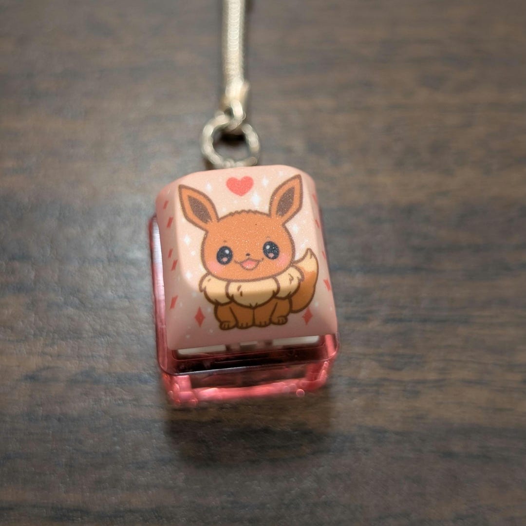 Cute Creature Keycap Clickers - Fidget Keychain, Keyboard Caps Eevee - Etsy