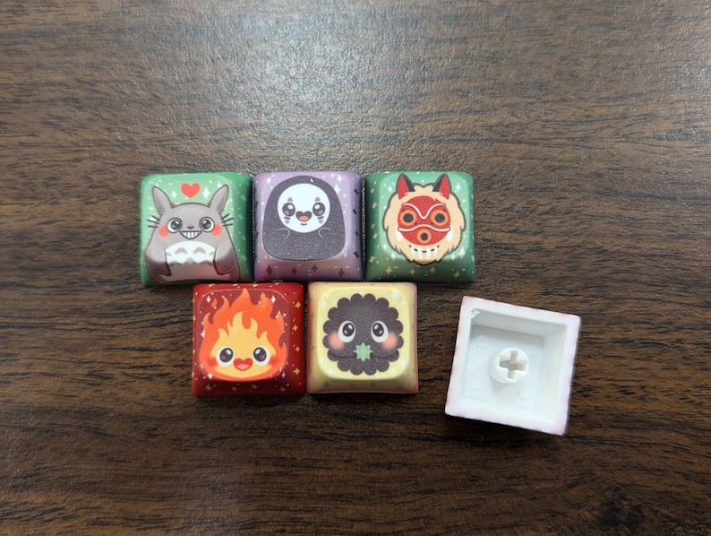 Cute Studio Keycap Clickers - Fidget Keychain, Keyboard Caps, Fire ...